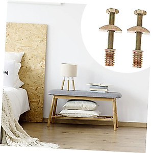 CORHAD Bed Frame Connector Kit 24 Sets Bed Board Connector Nut Iron 4 in 1 M8 Threaded Pin Bolt Kit