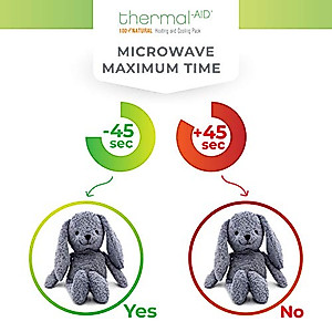 Thermal-Aid Zoo — Baxter The Bunny — Kids Hot and Cold Pain Relief Heating Pad Microwavable Stuffed Animal and Cooling Pad — Easy Wash, Natural Sleep Aid — Pregnancy Must-Haves for Baby First Aid Kit