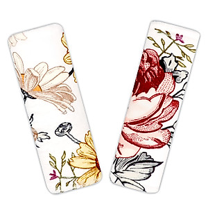 HNHUAMING Baby Car Seat Strap Covers Shoulder Pads for Baby Kid, Super Soft Infant Carseat Belt Covers for All Car Seat Stroller, Floral
