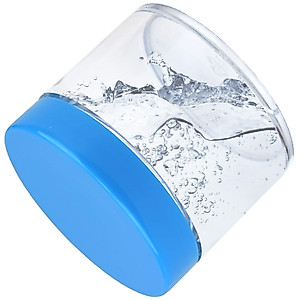 Beauticom 60 Grams/60 ML (2 Oz) Round Clear Leak Proof Plastic Container Jars with Blue Lids for Travel Storage Makeup Cosmetic Lotion Scrubs Creams Oils Salves Ointments (3 Jars)