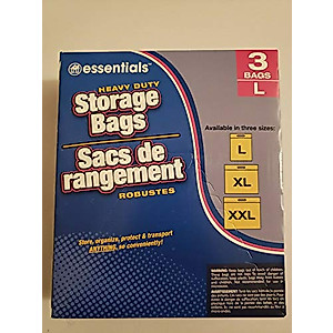 Large Heavy Duty Storage Bags with Zip-lock , Size Large, 3 Count , 2 Pack (6 Total) (2)