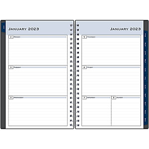 Blue Sky 2023 Weekly and Monthly Planner, January - December, 5" x 8", Flexible Cover, Wirebound, Passages (100010-23)