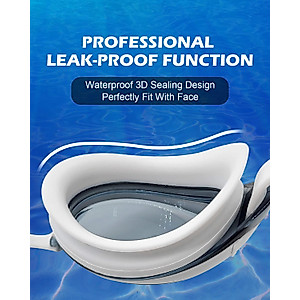 Voph Swimming goggles 2 pack, Anti Fog & UV Swim Goggles, Leak-proof Soft Silicone Swimming Goggles Adult Men Women Youth