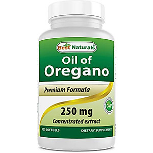 Best Naturals Oregano Oil 250 Mg Softgels, 120Count