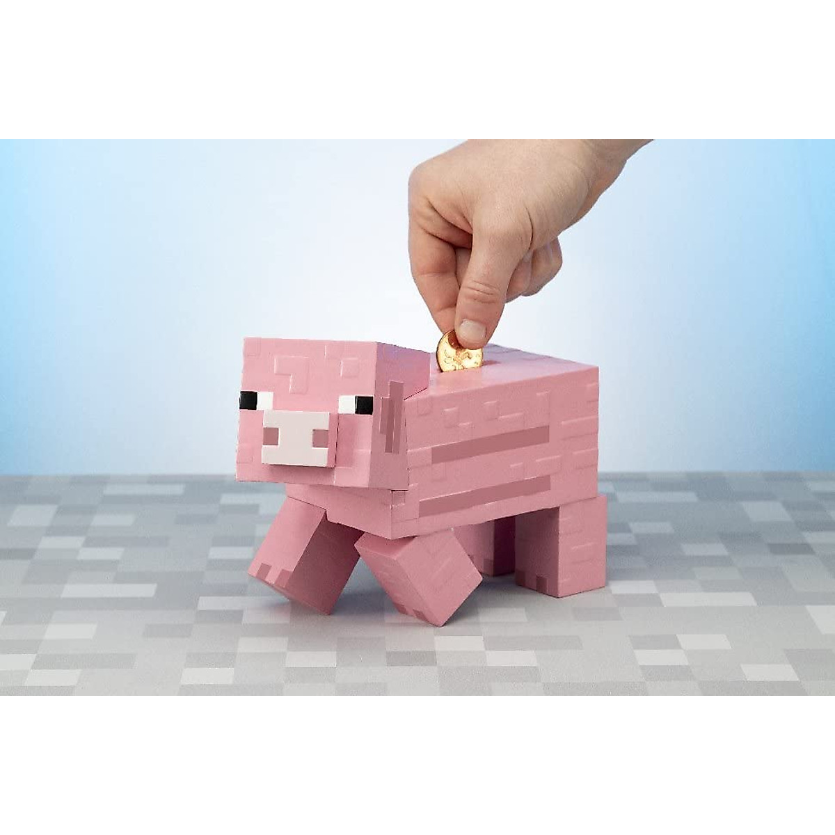 Minecraft Pig Money Bank BDP | Pink Pixelated 3D Savings Piggy-Bank | Unique Gift Idea Perfect for Gamers