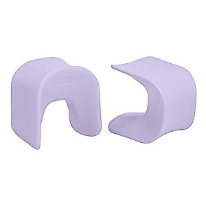 ECR4Kids Wave Seat, 14in - 15.1in Seat Height, Perch Stool, Light Purple, 2-Pack