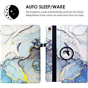 Newraturner Case for iPad 9.7 2018 2017 / iPad Air 2 Case - 360 Degree Rotating Stand Protective Cover with Auto Sleep Wake for iPad 9.7 inch 6th Gen, 5th Gen/iPad Air 2/ iPad Air (Navy)