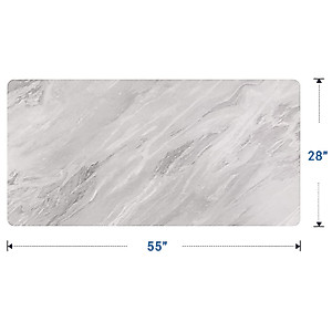 FLEXISPOT EN1 Height Adjustable Standing Desk 55 x 28 Inches Whole-Piece Desktop Electric Stand Up Desk Ergonomic Memory Controller (White Frame + 55" Marble Grey Top, 2 Packages)