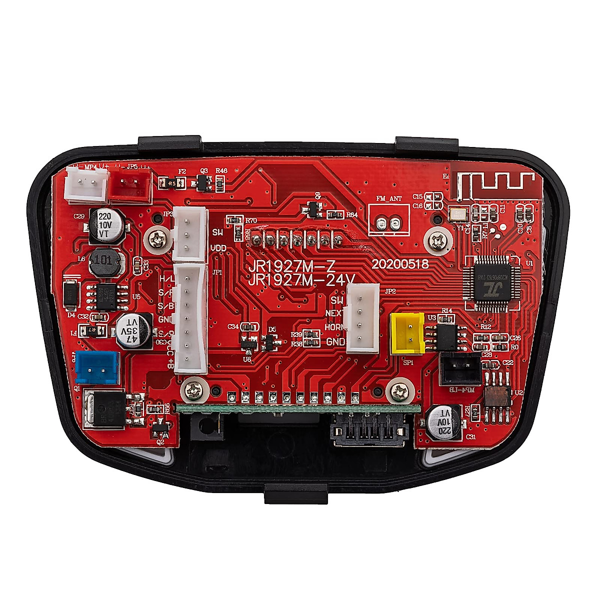 weelye JR1927M-Z Blue 24V Children's Electric Vehicle Power Supply Central Control Switch Multi-Function Bluetooth Connection Music Power Display Center Panel Electric Toy Car Replacement Parts