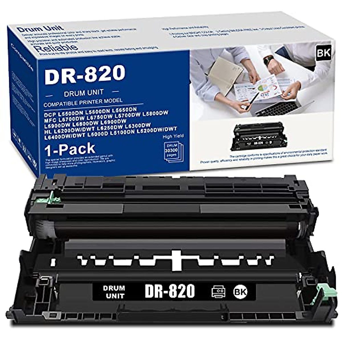 Neoa 1 PK Black DR820 DR820 Drum Unit High Yield Compatible Replacement for Brother DCP L5600DN L5650DN L5500DN L6900DW L6700DW L6750DW L6800DW Printer NAIDR820 1PK NAIDR820 1PK