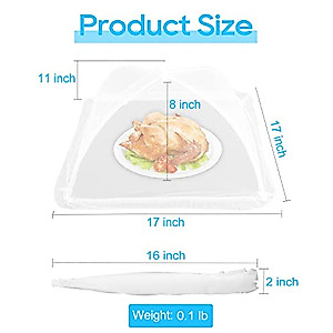 Comforer Food Cover Mesh Food Tent, 17 Inches, Nylon Covers, Pop-Up Umbrella Screen Tents, Collapsible and Reusable Patio Bug Net for BBQ, Picnics, Parties, Camping, Outdoor - 6 Colors