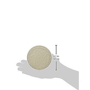 Le Creuset Silicone French Coasters, Set of 4 - 4" diameter , White