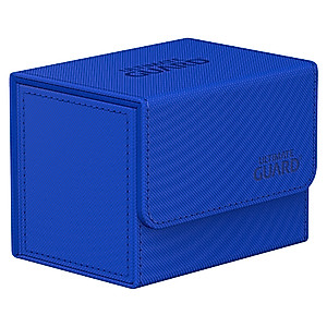 Ultimate Guard Sidewinder 80+, Deck Box for 80 Double-Sleeved TCG Cards, Blue, Magnetic Closure & Microfiber Inner Lining for Secure Storage