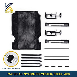 Under Desk Mesh Cable Management – 36 inch Cable Manager Tray for Cord Power Strip -No Drill Cable Management - Safe Wire Management Net for Desks, Office, and Home (Black)