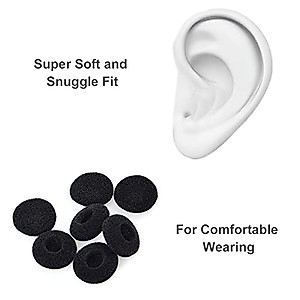 40 Pack Foam Earbud Earpad.18cm Ear Bud Pad Replacement Sponge Covers for for Earphones.Ear Pad Cushions for Transcription Headsets