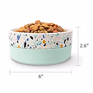Now House for Pets by Jonathan Adler Jonathan Adler: Now House Terrazzo Standard Bowl, 6.75" | Dishwasher Safe, Easy to Clean Dog Bowl | Great for Dry Dog Food and Wet Dog Food or Water
