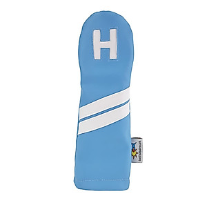 Light Blue Sunfish Leather Golf Headcover 5 Piece Set 1 3 5 X H Driver Fairway Hybrid