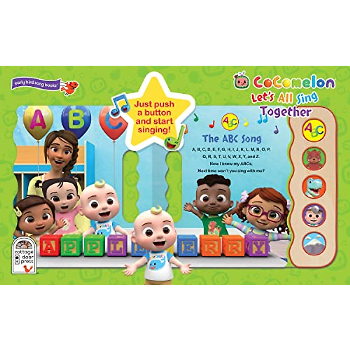 Cocomelon Let's All Sing Together 5-Button Song Book: Sing and Read Toy Book with JJ and Friends