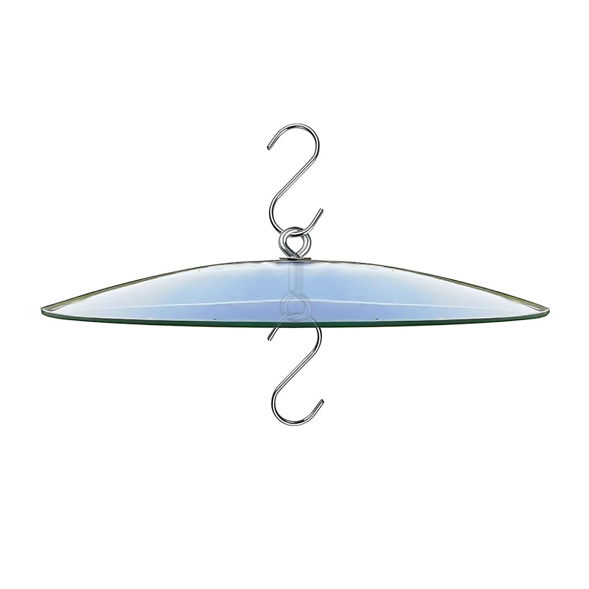 10" Glass Rain Cover for Wild Bird Feeder Outdoors - Weather Guard S Hook Hanging - Protective Dome Baffle - Clear (Dia. 25CM)