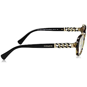 COACH Eyeglasses HC 6075Q 5324 Dark Vintage Tortoise/Black 52MM