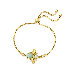 Ross-Simons Gemstone Bumblebee Bolo Bracelet in Sterling Silver