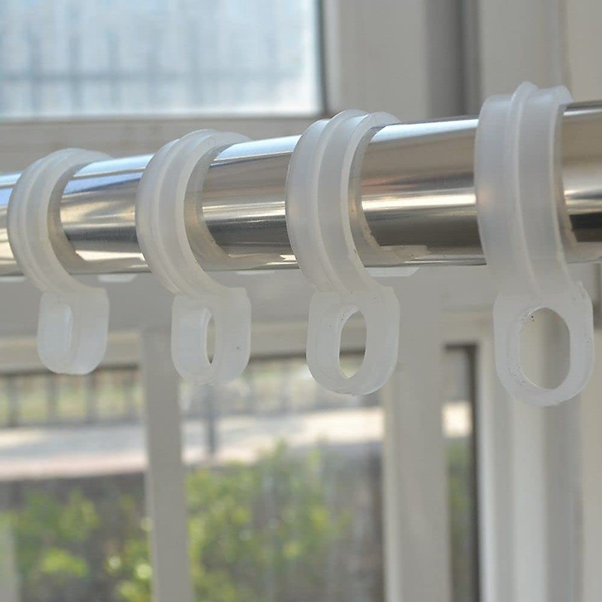 20pcs Windproof Hook Round Hanging Hook Hanger Clothes Buckle Hook Non-Slip Clothes Hanger Buckle Clips(White)