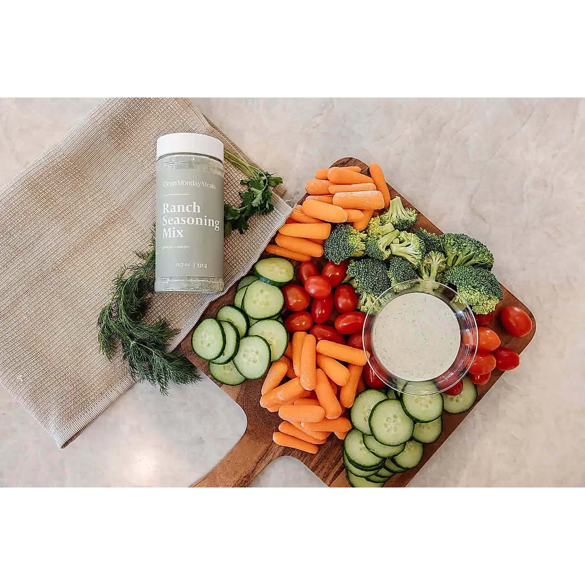 Clean Monday Meals | Ranch Seasoning Mix | Dairy Free & Gluten Free | 11.7oz