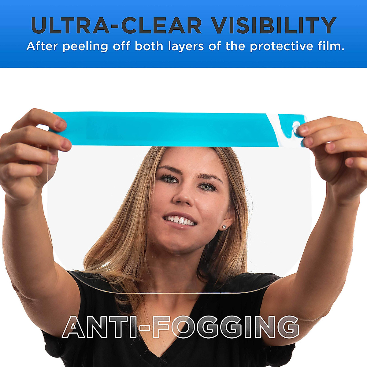 TCP Global Salon World Safety Face Shields Ultra Clear Protective Full Face Shields