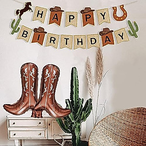 6 Pcs 30 Inch Western Boot Balloons Cowboy Cowgirl boot for Western Party Last Rodeo Bachelorette Party Cowgirl Boho Cow Disco Horse Farm Party Supplies