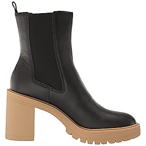 Dolce Vita Women's Coen Fashion Boot, Black Leather H2O, 9