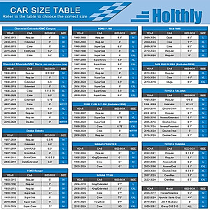 Holthly 10 Layers Truck Cover Waterproof All Weather. Pickup Truck Cover Rain UV Protection. Length: Up to 210 inches, Universal Fit Most Regular Cab Short Box Ford F100 Chevy C10 S10 Ram 150 250.