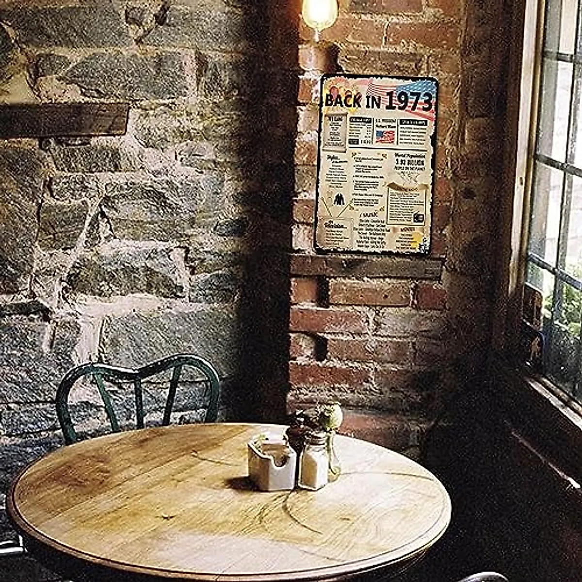 Fancesca Decor 50th Birthday Anniversary Decoration 1973 Sign for Women Men,Back in 1973 Tin Sign Party Supplies for Grandma,Grandpa, 12x8 Inches Aluminum Metal Signs (Back in 1973)