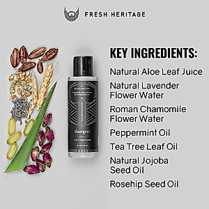 Fresh Heritage Premium Leave-in Beard Conditioner For Men - 4oz 100% All Natural Beard Wash and Conditioner for Daily Use - Beard Softener with Argan Oil - For Softer, Healthier Beard Growth