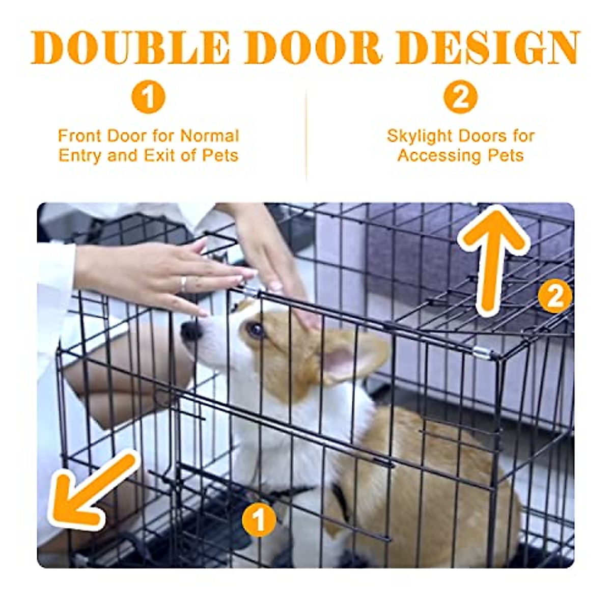ZALBYUY Guinea Pig Cages, Small Animal Cage, Rabbit Hutch, Chinchilla Cage, Hedgehog Cage with Pull-Out Tray, Suitable for Pets of Guinea Pigs, Rabbits, Chinchillas, Kittens, Puppy, 19.7*12.6*15inch