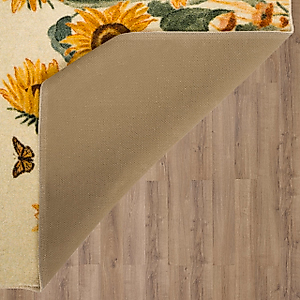 Mohawk Home Fall Sunflowers Casual Floral Golden Yellow 1' 8" x 2' 6" Kitchen Mat Perfect for Living Room, Dining Room, Office