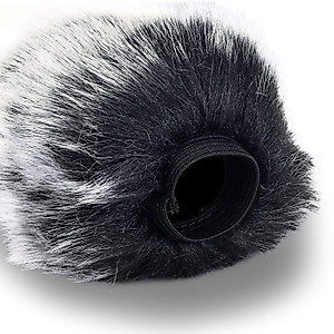 SUNMON Microphone Furry Windscreen Compatible with Shure A2WS,Muff Windshield Windjammer Deadcat for SM57 and 545 Series