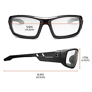 Ergodyne Skullerz Odin Anti-Fog Safety Glasses - Black Frame, Clear Lens