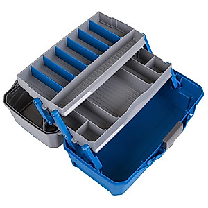 Flambeau Outdoors 6382TB 2-Tray - Classic Tray Tackle Box - Blue/Gray