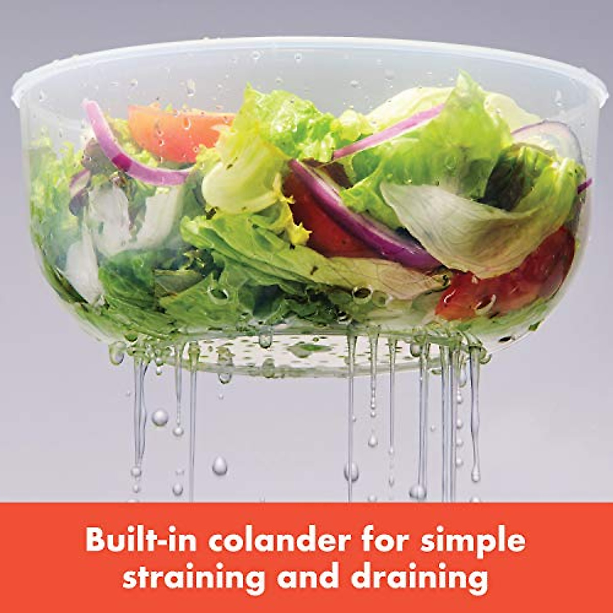 LocknLock Easy Essentials Food Storage lids/Airtight containers, BPA Free, Salad Bowl-16.9 Cup, Clear