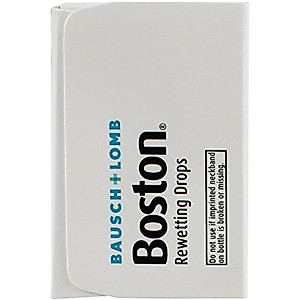 Bausch and Lomb Boston Rewetting Drops for Hard Rigid Gas Permeable Contact Lenses, Travel Size 0.33 oz (10ml) - Pack of 6