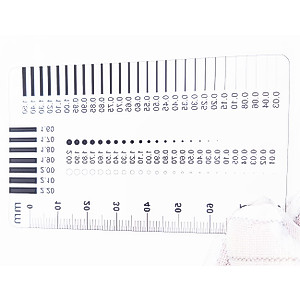 High Precision 1 Micron SEC Size Estimation Chart Transparency Defect Diameter Area Measure 1/5/10 Pieces Pack (5, 3)
