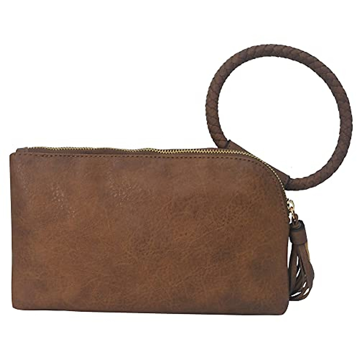 NGIL Mini Clutch Wristlet Bag Evening Bags Purse Wallet For Women(PU Mini Wristlet Bag-Brown)
