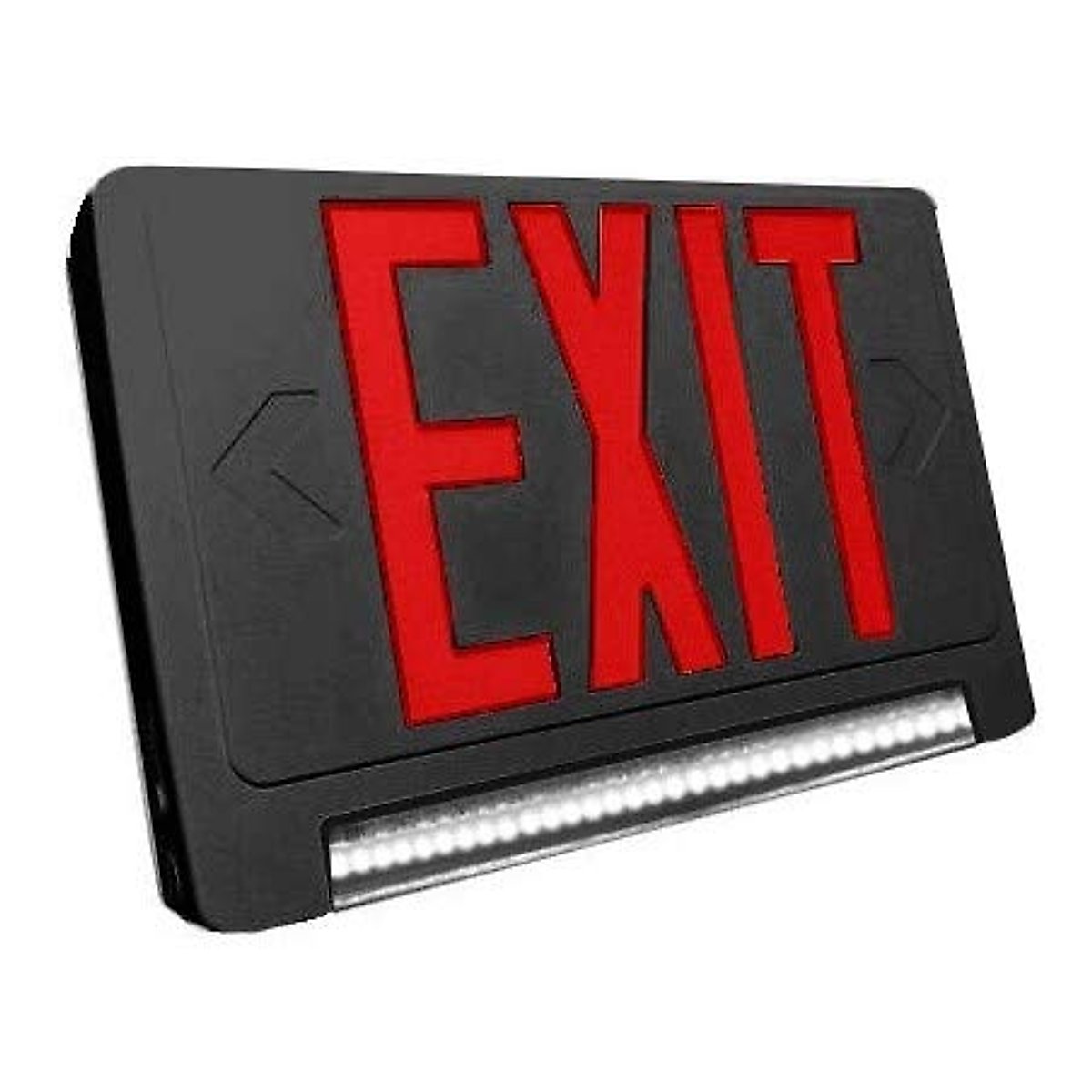 Ciata Ultra Bright Energy-efficient Lighted Exit Signs with Battery Backup, Indoor Led Emergency Exit Sign, Battery Powered Exit Sign, Exit Signs for Business, Led Adjustable Light Pipe Combo