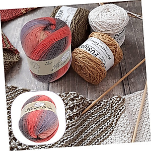 FAVOMOTO Wool Rainbow Yarn 1 Roll Gradient Yarn Knitting Wool Crochet Yarn Wool Yarn Woolen Yarn Fancy Rainbow Yarn Sock Woolen Thread Embroidery Thread Rug Yarn
