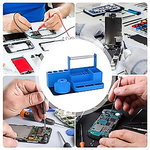 Screwdriver Storage Rack, Magnetic Screwdriver Holder, Rotating Workbench Organizer, Tweezers Storage Holder, 360 Degree Rotating Magnetic Screwdriver Holder for Workbench Organization