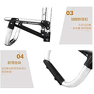 Shopping Trolley on Wheels Multi Function Shopping Cart Aluminum Climbing Stairs with 2 Wheels Folding Trolley Storage Hand Trucks,Khaki ,