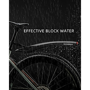 ROCKBROS Bike Fender Adjustable Bicycle Fender Fits 26"- 29" Mountain Bike