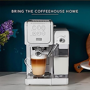 Mr. Coffee One-Touch CoffeeHouse - Espresso, Cappuccino, and Latte Maker, with Easy Serving Espresso (ESE) Pod compatibility - White