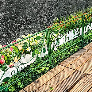 Garden Fence Panels, Rustproof Decorative Panel Barrier, Small No Dig Garden Fencing, Garden Border for Yard Landscape Outdoor Decor