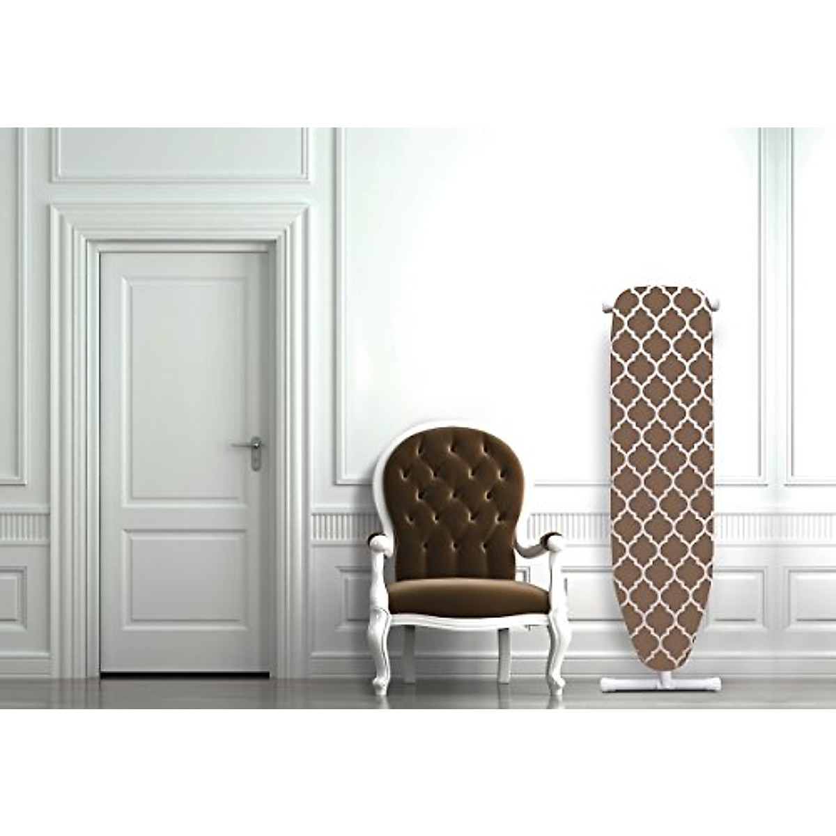 Mabel Home Ironing Board, Made in Europe by Mabel Home, Adjustable Height, Extra Thick Heavy Duty Padded Cover, Extra Cover Included (3 Different Models & Sizes) (T-Leg (53" x 14"))